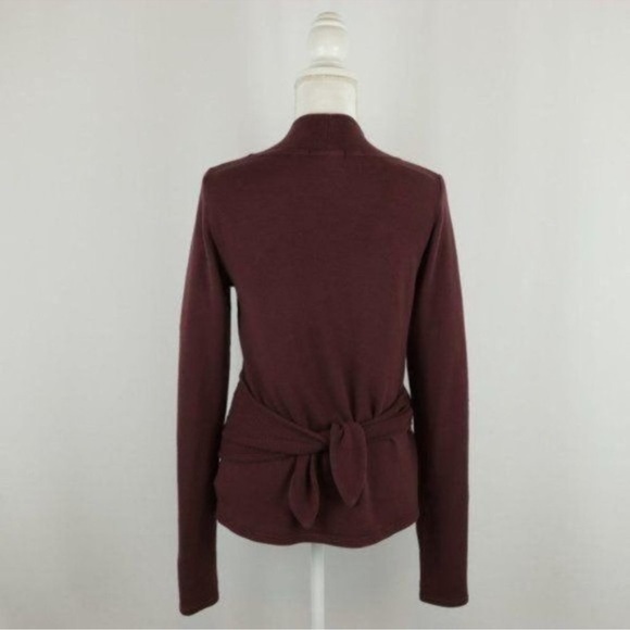 Athleta | Sweaters | Athleta Poise Dance Wrap Womens Xs Burgundy Long ...
